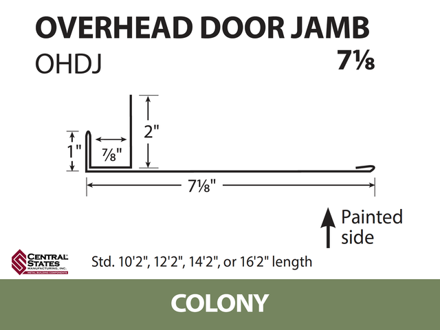 Overhead Door Trim Various Lengths – 29 Gauge | PBS Direct