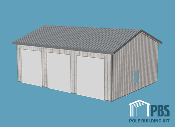 Pole Building Exterior Kit - 30x40x14 (METAL ONLY)